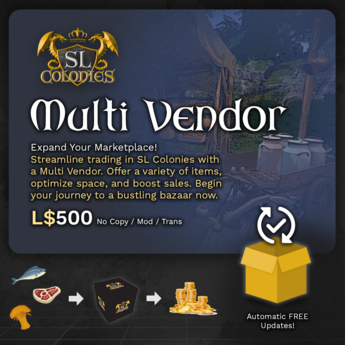 Second Life Marketplace - [SL Colonies] Essentials :: Multi Item Vendor